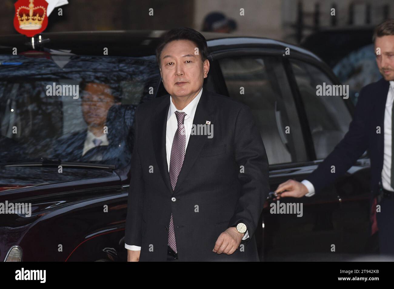 London, UK. 22nd Nov, 2023. Yoon Suk Yeol, the President of South Korea ...