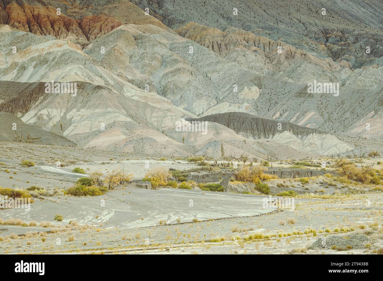 The colorful geological formations at the Quebrada de Humahuaca, Jujuy ...