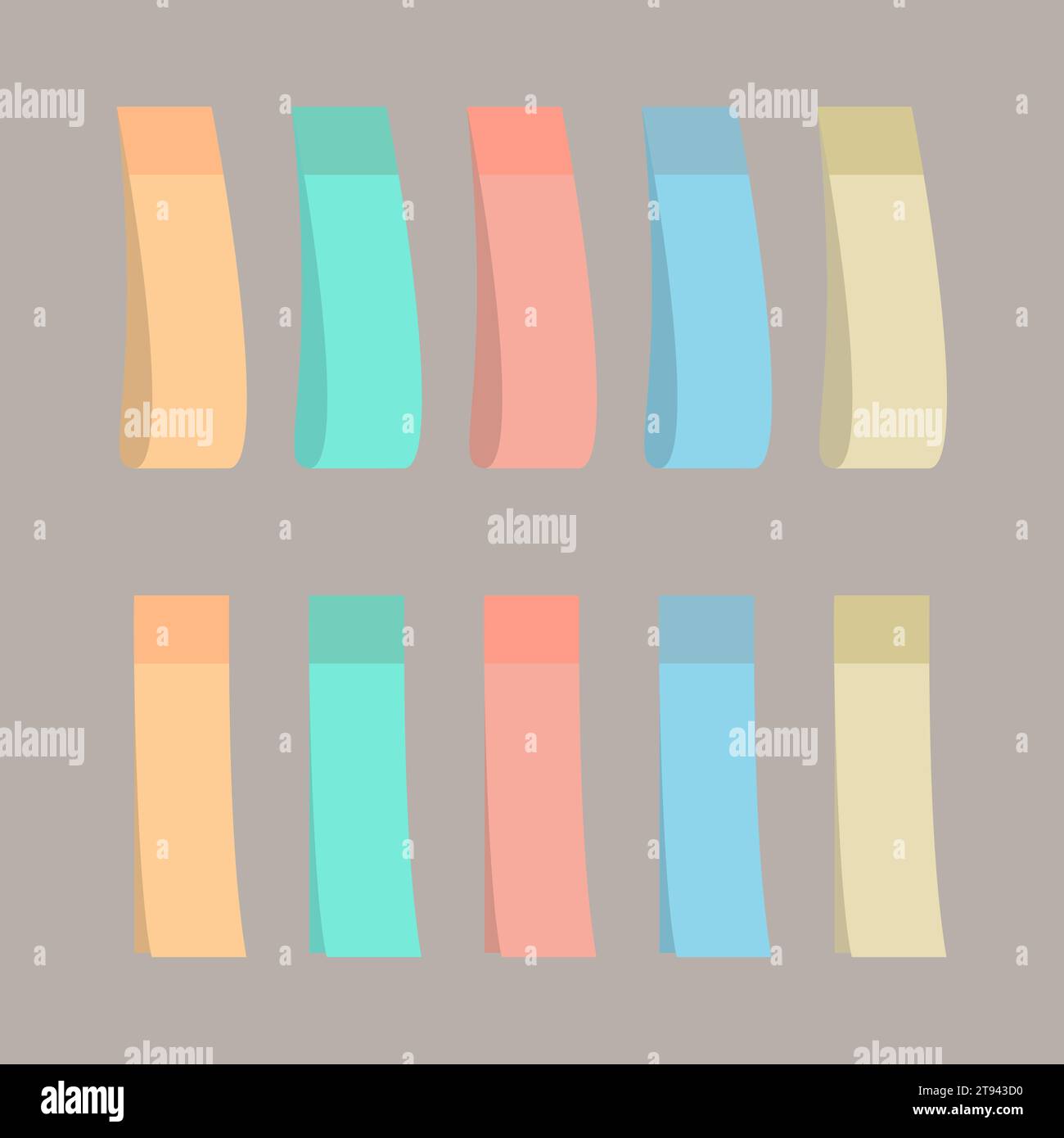 collection of colorful vector sticky notes, on gray background. Vector ...