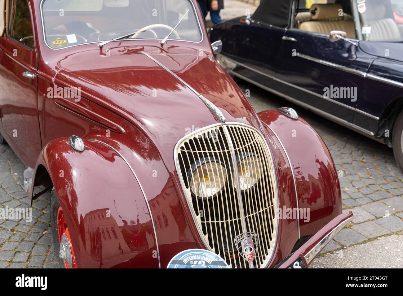 Split, Croatia - May 13, 2023: Vintage car Peugeot 202 Cabriolet in ...