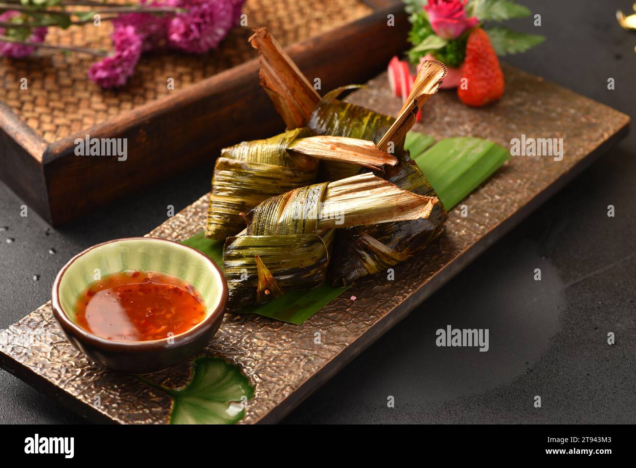 pandan chicken,Ayam Goreng Daun Pandan" or Fried chicken wrapped in ...