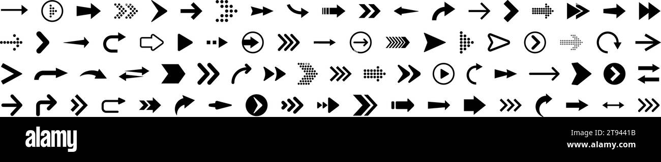 Arrow icon set. Modern simple arrows Stock Vector Image & Art - Alamy