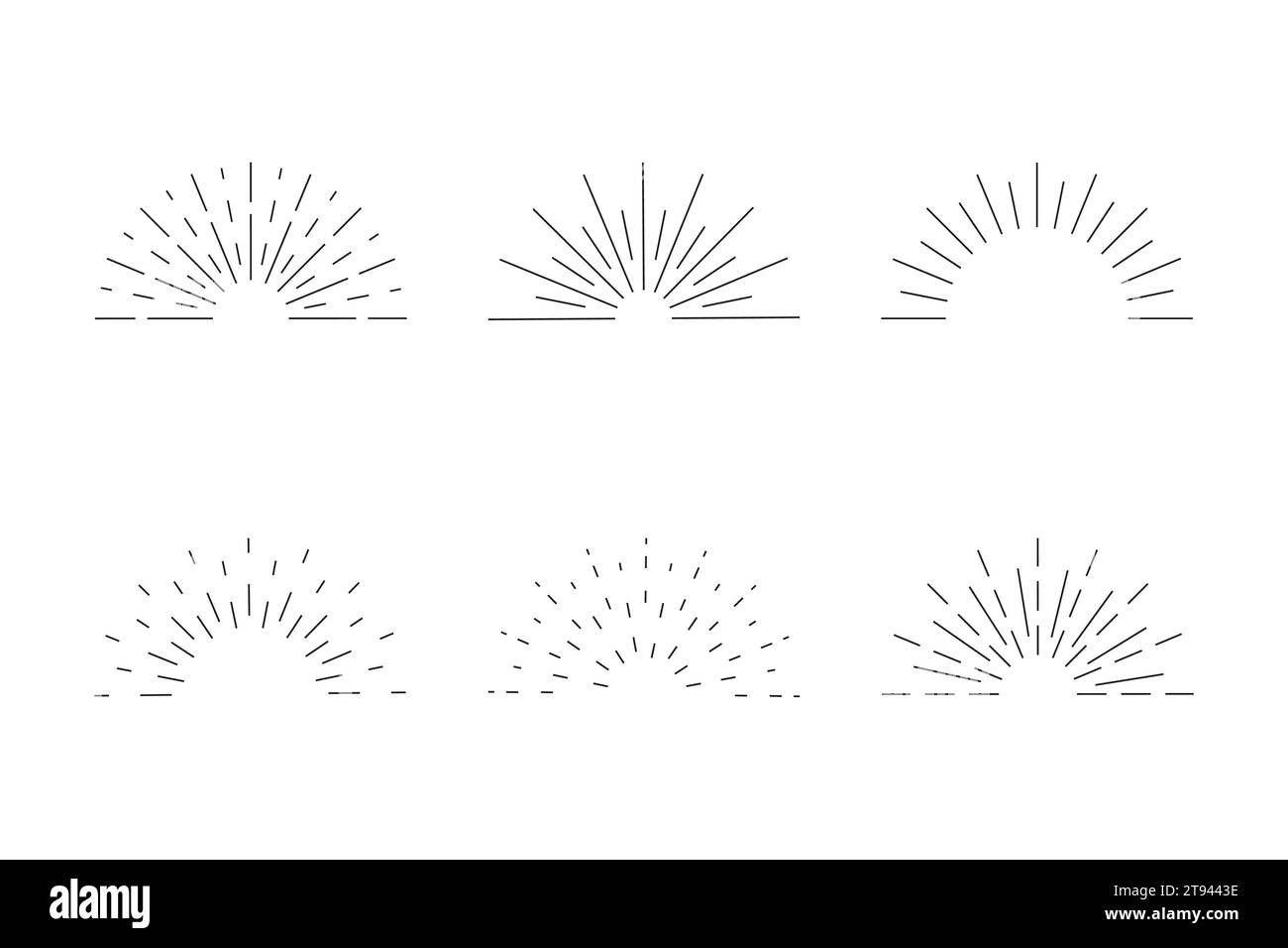 Classic sunburst rays vintage Cut Out Stock Images & Pictures - Alamy