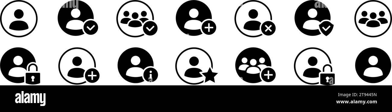 User icon set. Person profile avatar set. Vector illustration Stock ...