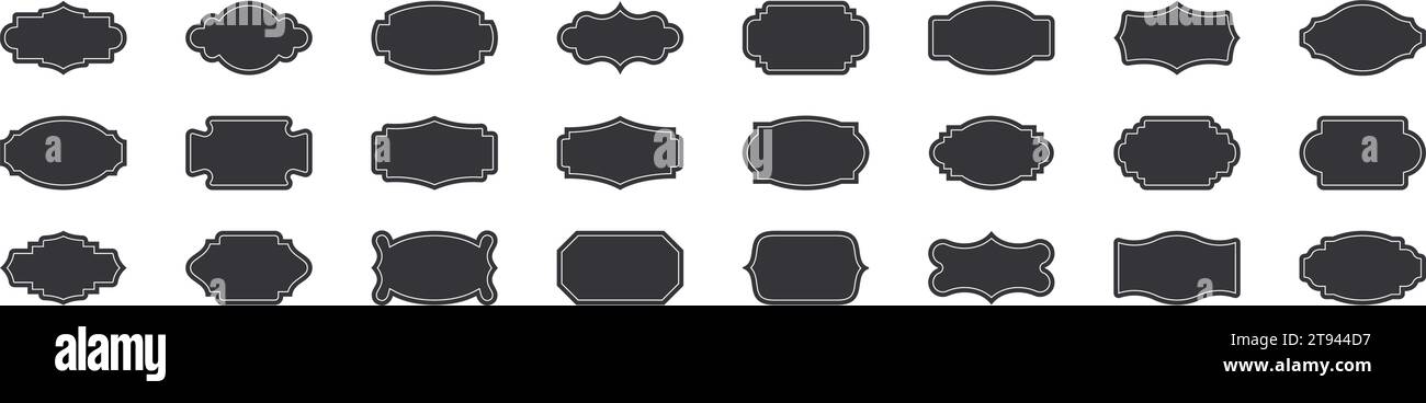 Vintage label set. Silhouette patches set Stock Vector Image & Art - Alamy