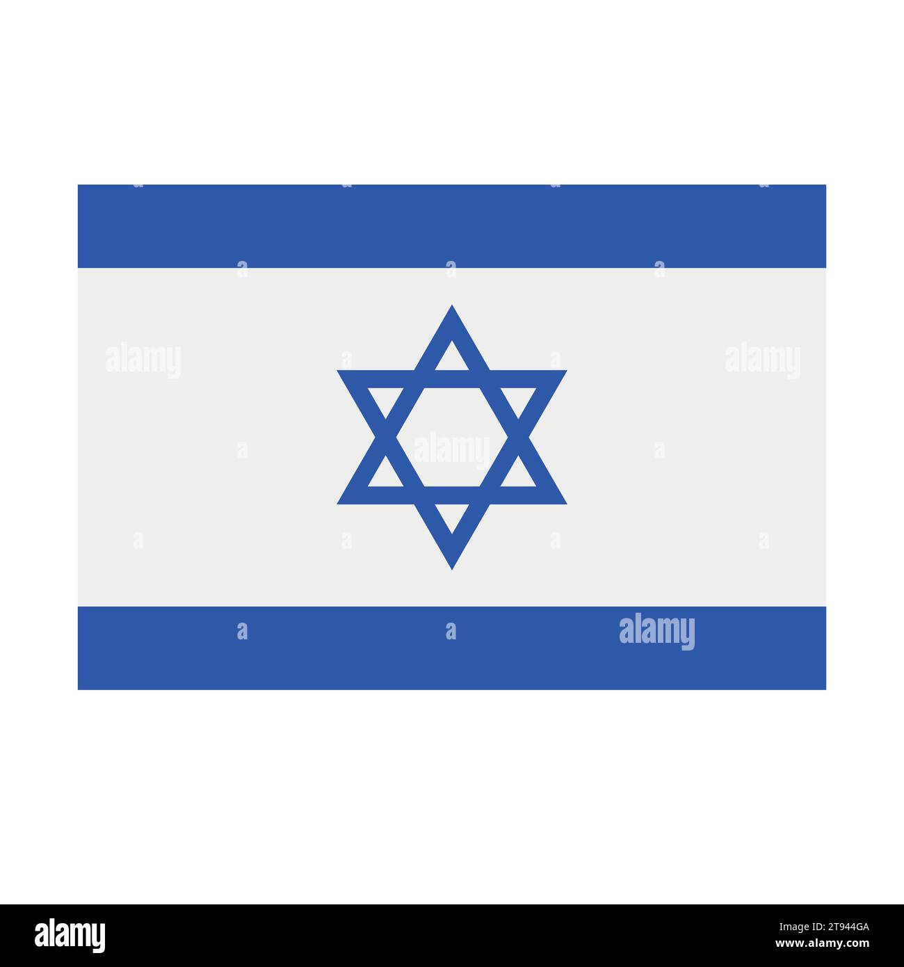 Vector flat Israel flag isolated on white background Stock Vector Image ...