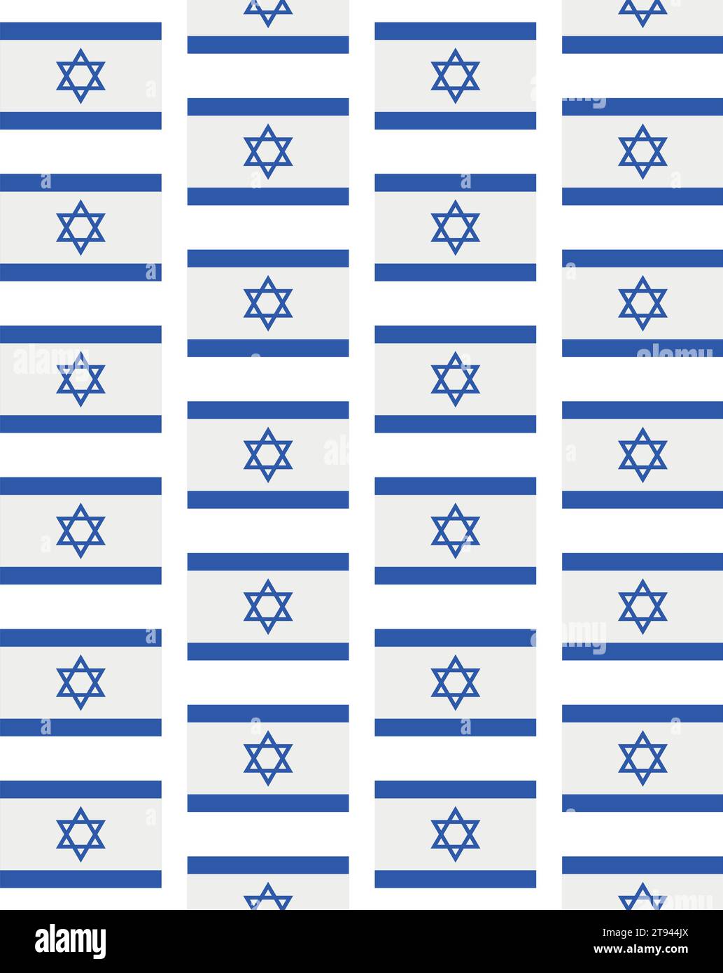 Vector seamless pattern of flat Israel flag isolated on white ...