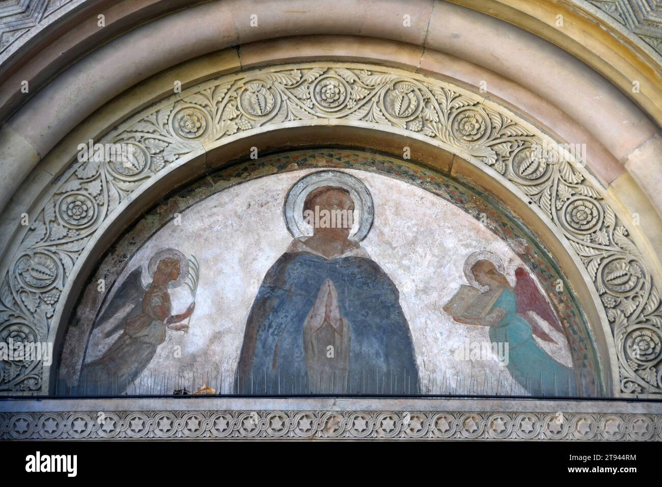 Milano Italy - Basilica of Sant'Eustorgio - Affresco lateral entrance ...