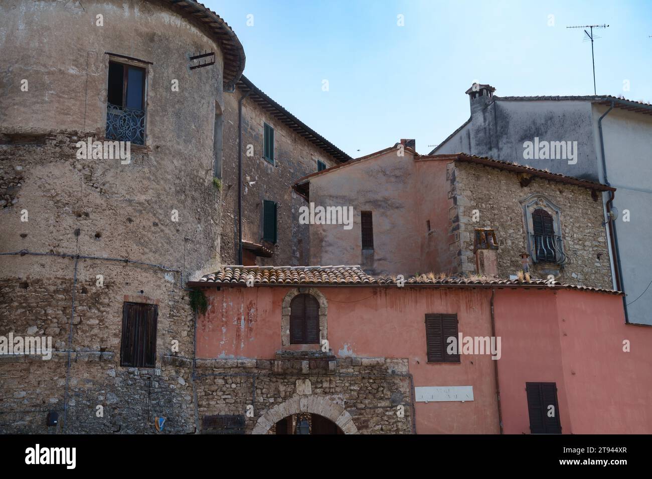 Historic buildings of Acquasparta, Terni province, Umbria, Italy Stock ...