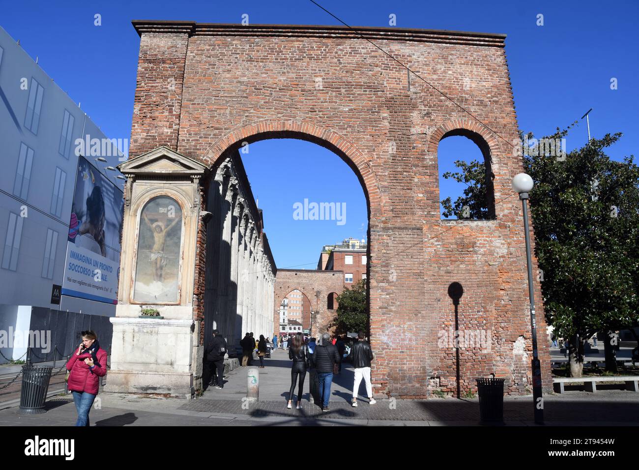 Milano Italy - Columns of San Lorenzo Stock Photo - Alamy