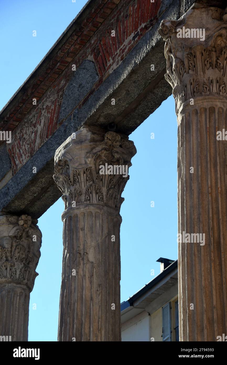 Milano Italy - Columns of San Lorenzo Stock Photo - Alamy