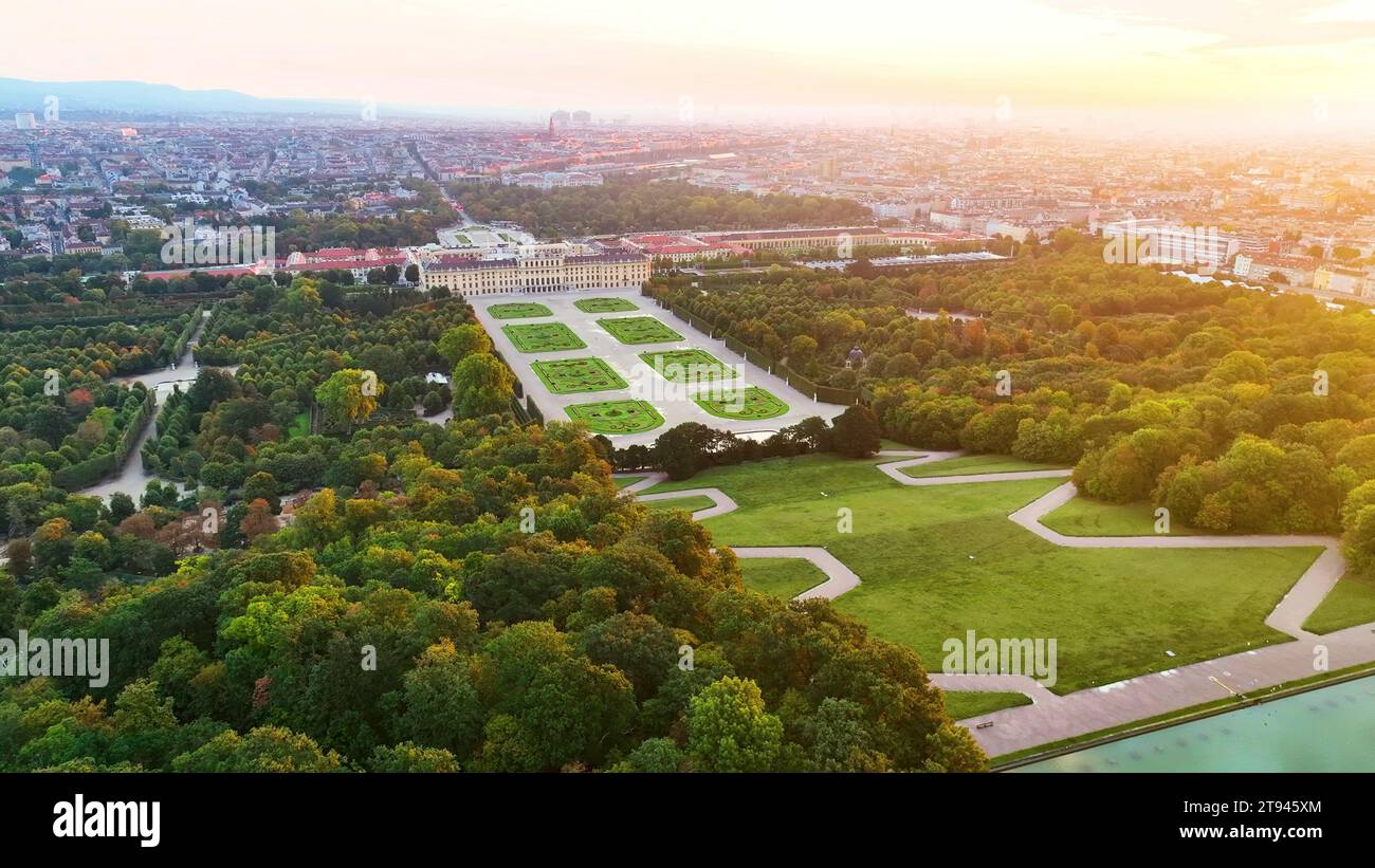 Austria vienna aerial view schonbrunn hi-res stock photography and ...