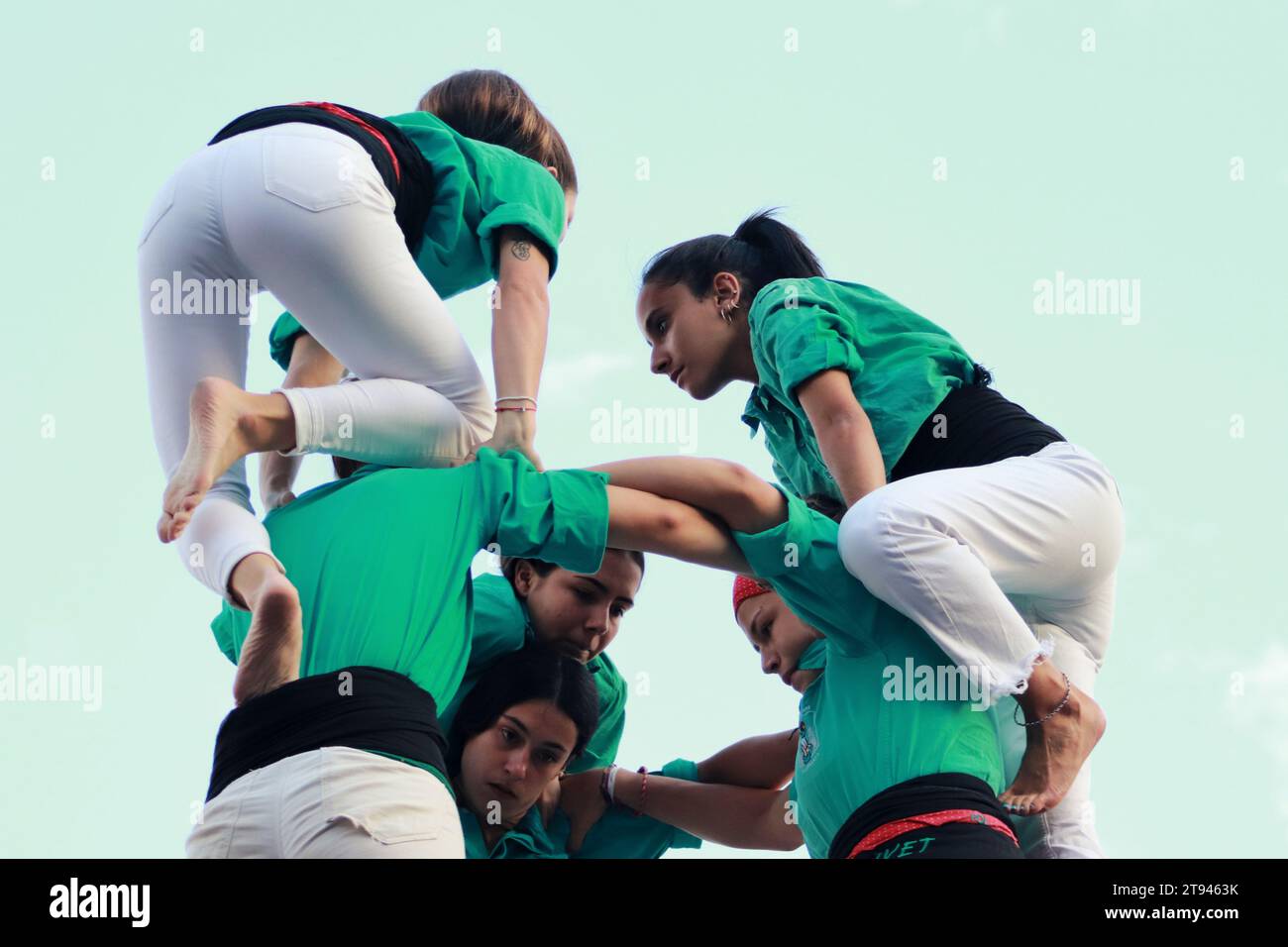 November 21, 2023 in Mexico City, Mexico: The Castellers of Vila franca ...