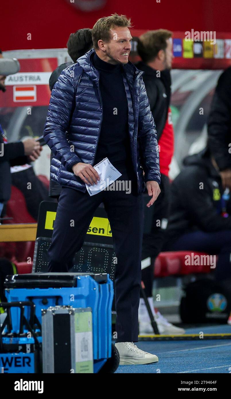 Wien, Austria. 21st Nov, 2023. Soccer: International match, Austria ...