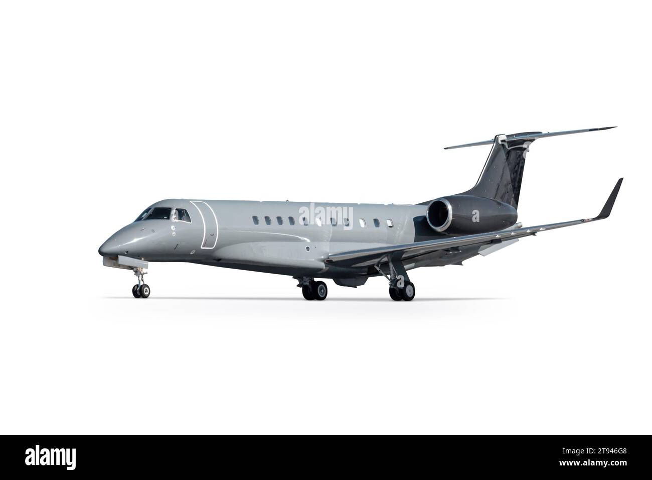 Modern private jet isolated on white background Stock Photo - Alamy