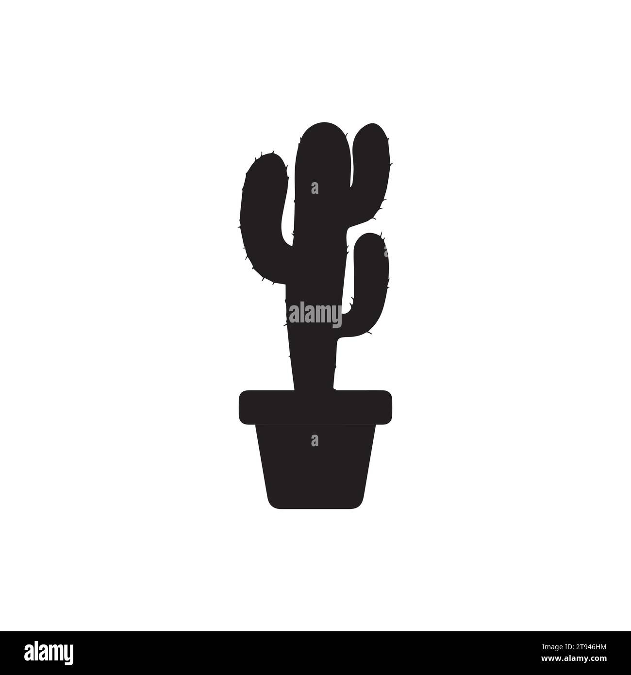 Cactus icon vector logo symbol desert flower botanica plant garden ...