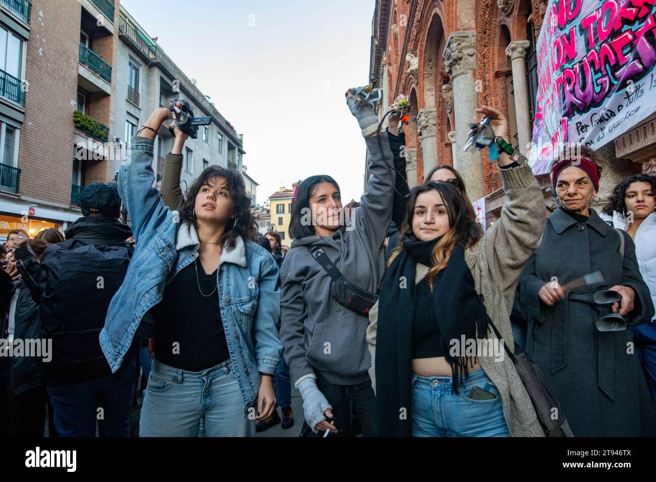 Milan, Italy. 22nd Nov, 2023. Milan - STATE UNIVERSITY - FLASH MOB "ONE ...