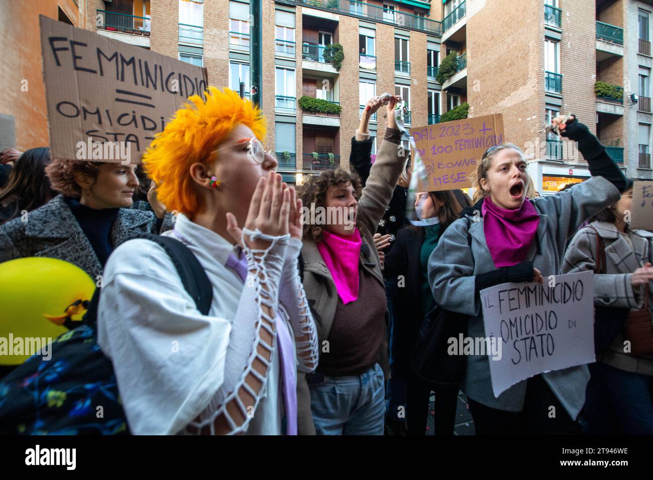 Milan, Italy. 22nd Nov, 2023. Milan - STATE UNIVERSITY - FLASH MOB "ONE ...