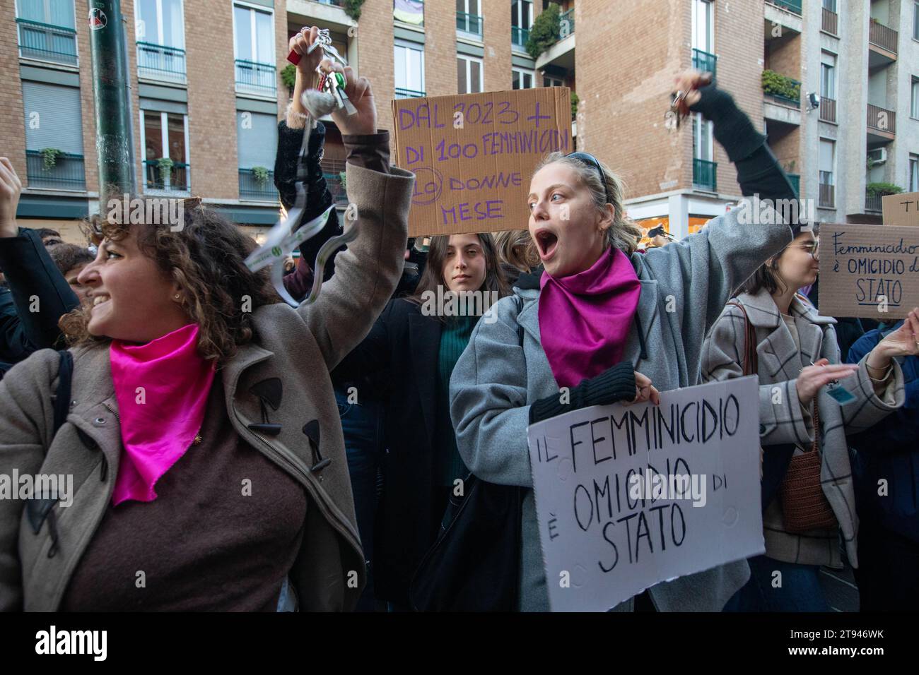 Milan, Italy. 22nd Nov, 2023. Milan - STATE UNIVERSITY - FLASH MOB "ONE ...