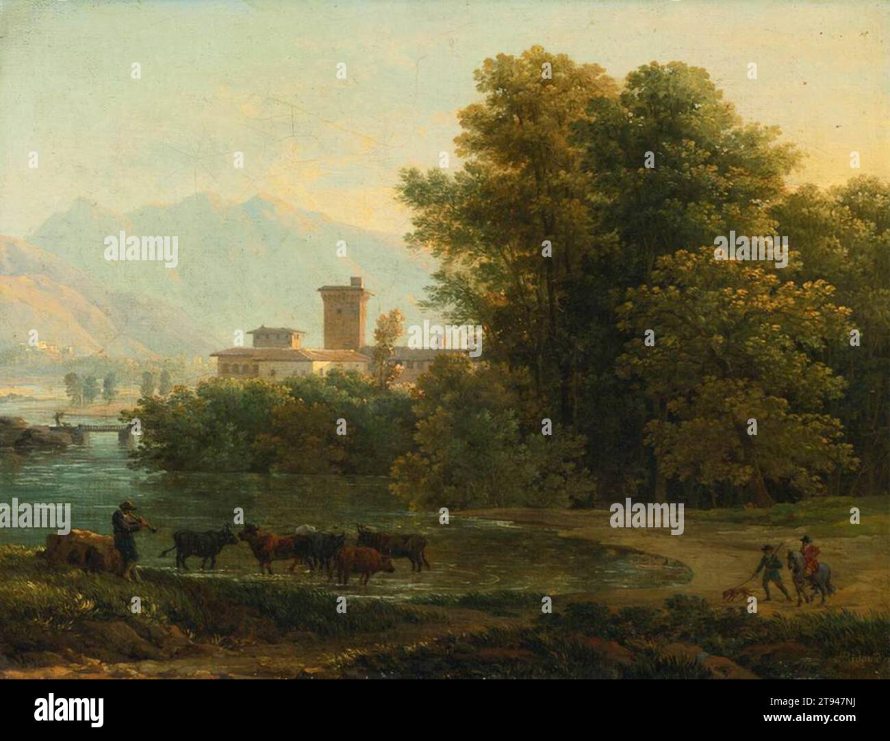 Italianate Landscape 1785-90 by Jean-Joseph-Xavier Bidauld Stock Photo ...