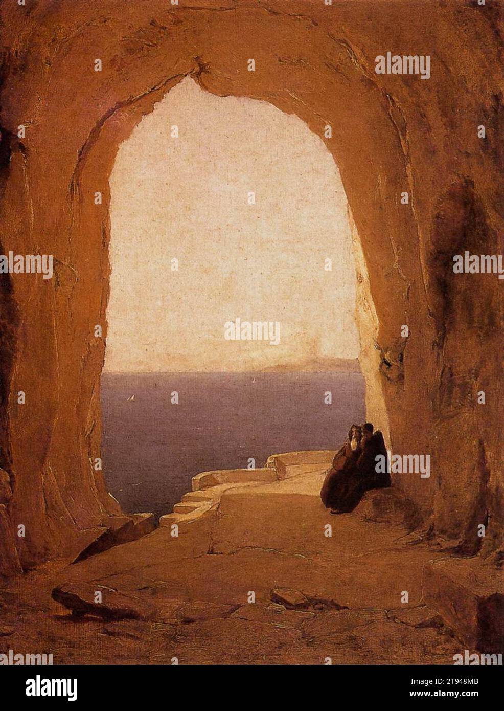 Grotto in the Gulf of Naples 1829 by Karl Blechen Stock Photo - Alamy