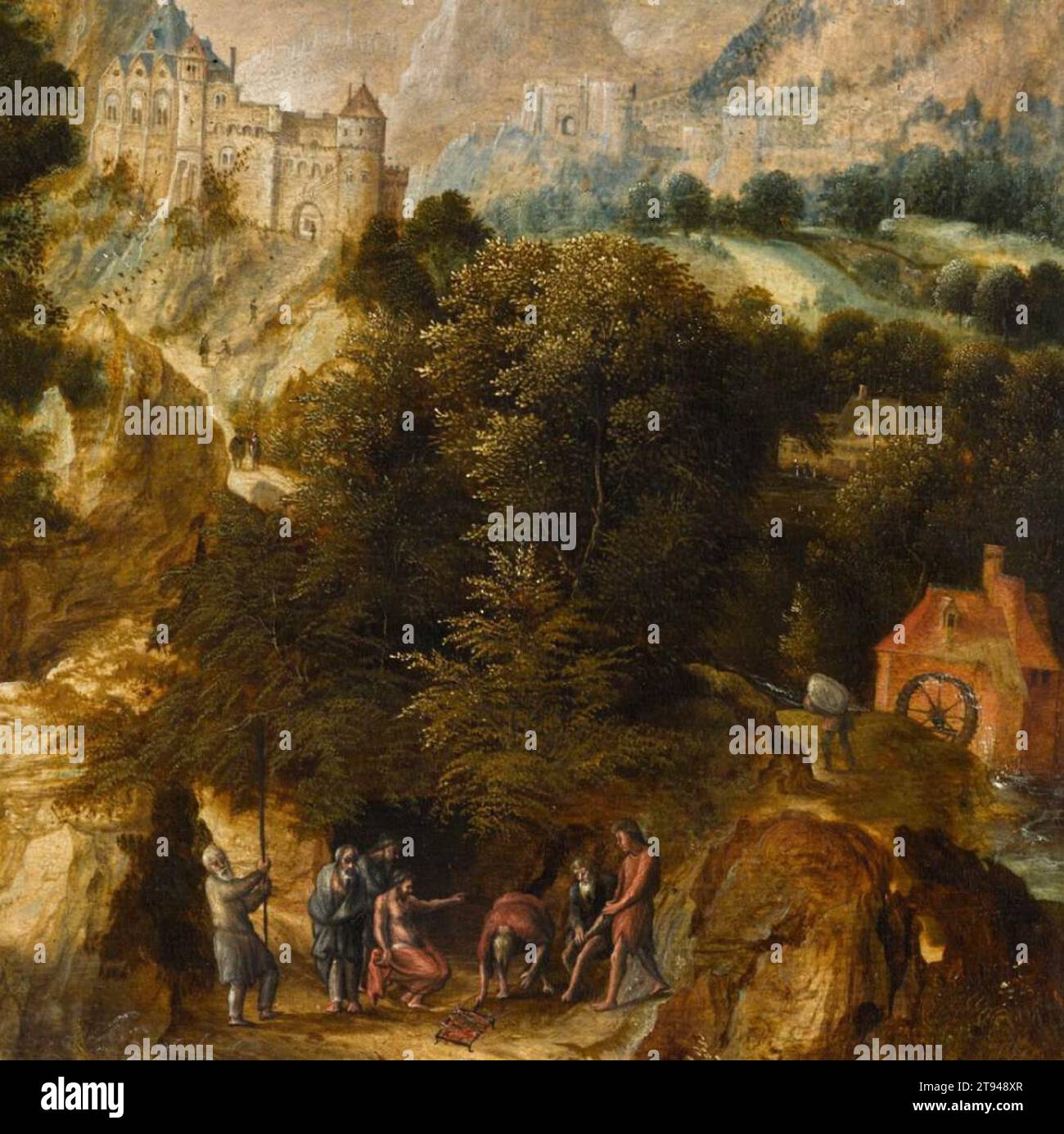 Extensive Coastal Landscape with the Calling of St Peter (detail) - by ...