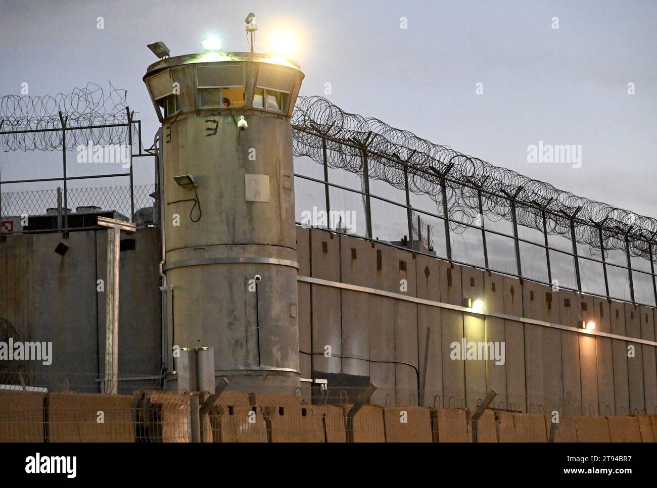 A view of the Ofer Prison, an Israeli security prison, in Giva'at Ze'ev ...