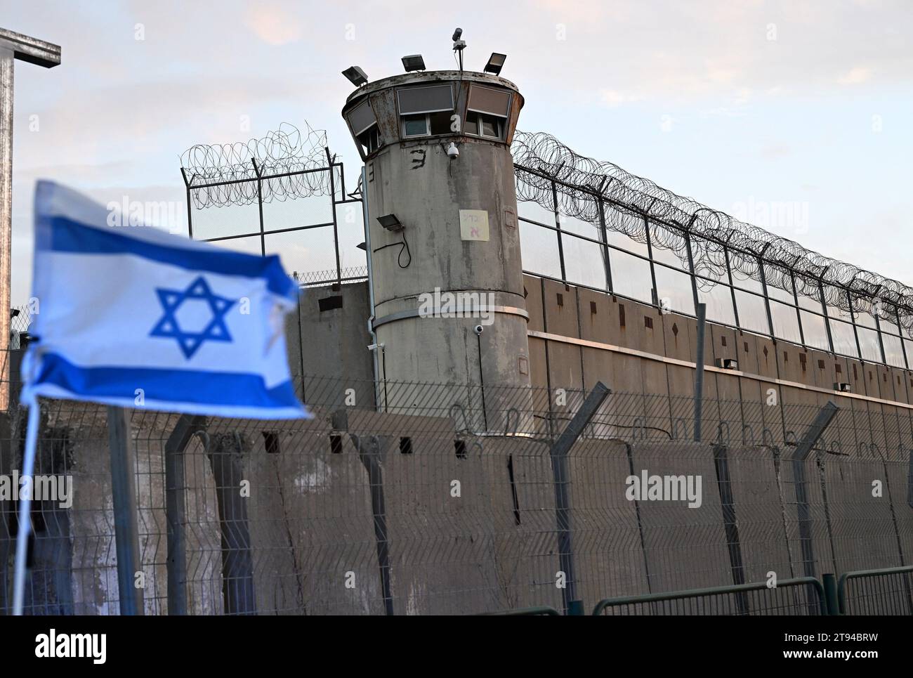A view of the Ofer Prison, an Israeli security prison, in Giva'at Ze'ev ...