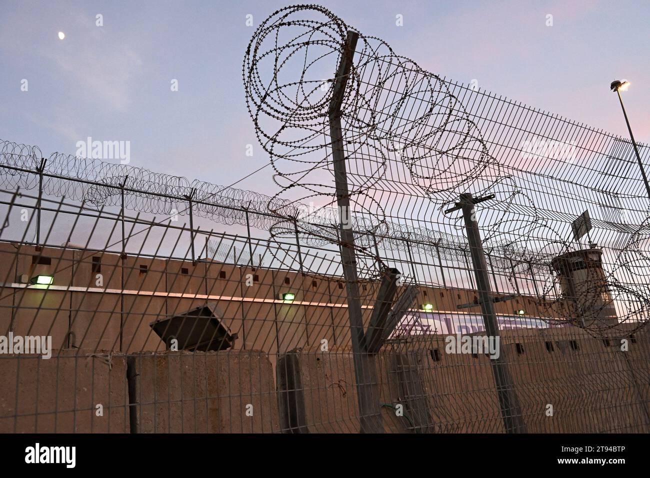 A view of the Ofer Prison, an Israeli security prison, in Giva'at Ze'ev ...