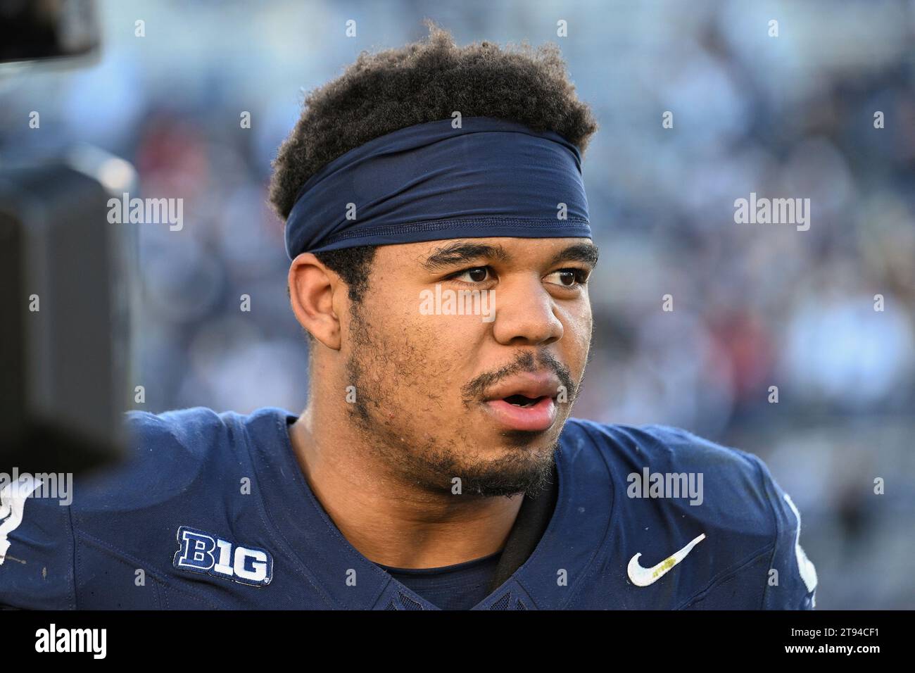 Penn State defensive end Chop Robinson (44) celebrates a win against ...