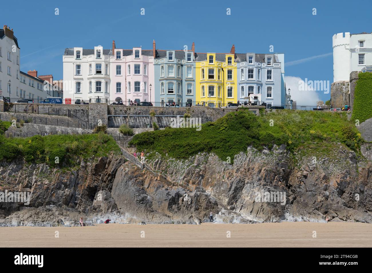 The Esplanade, Tenby, Wales Stock Photo - Alamy