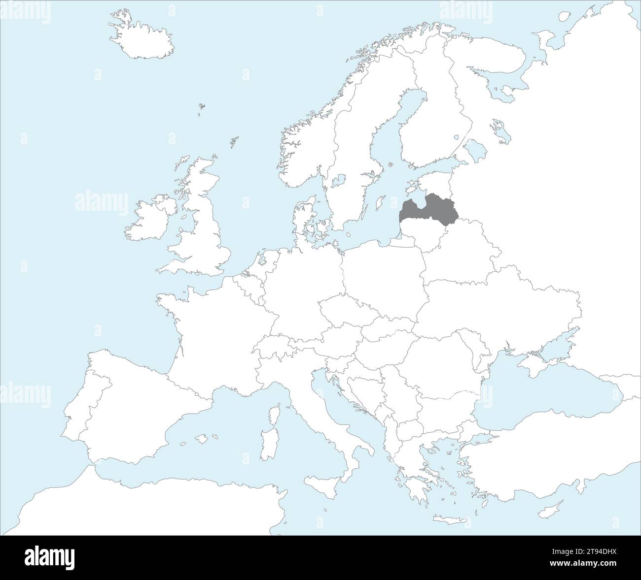 latvia map in europe