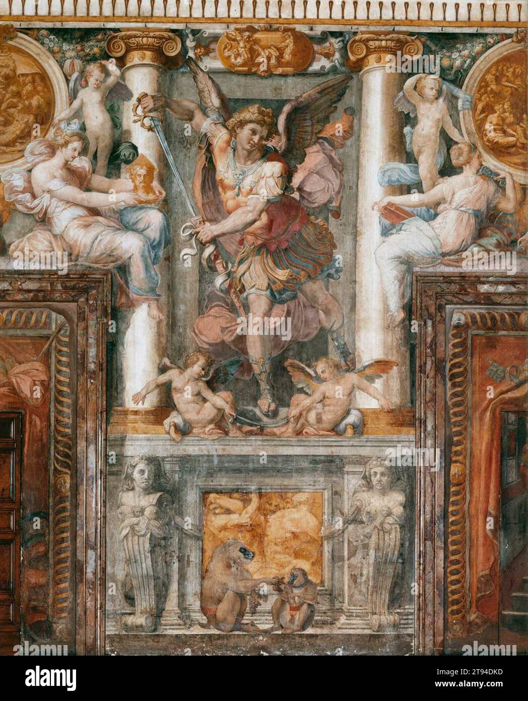 The Archangel Michael 1545-47 by Perino Del Vaga Stock Photo - Alamy