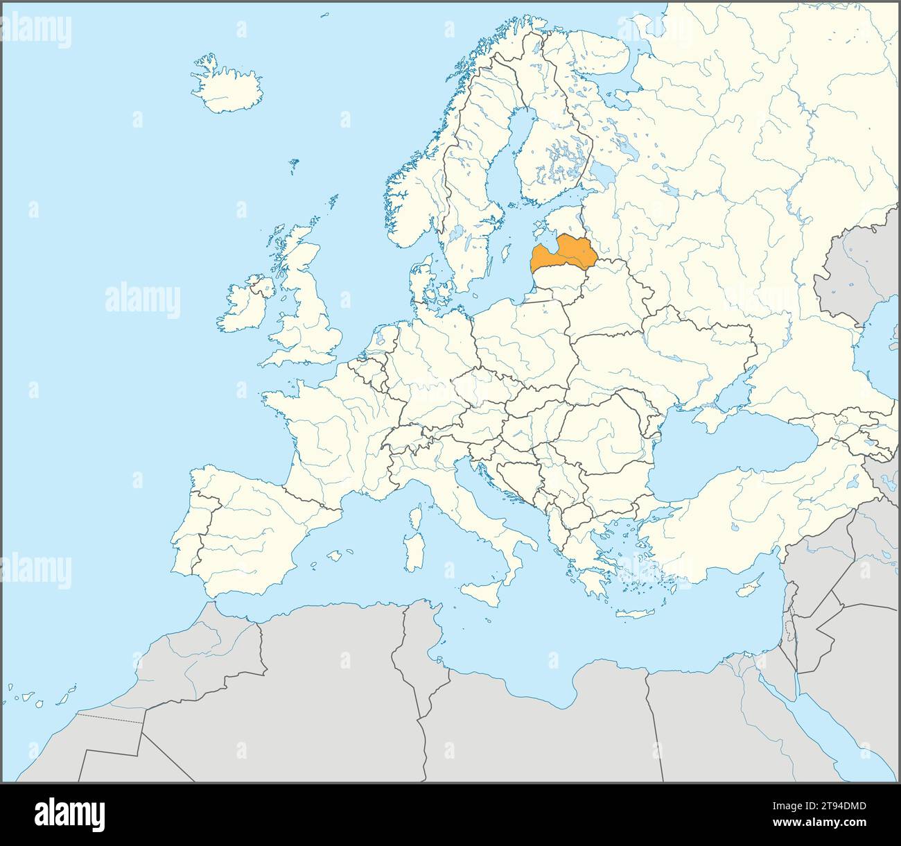 Location map of the REPUBLIC OF LATVIA, EUROPE Stock Vector Image & Art ...