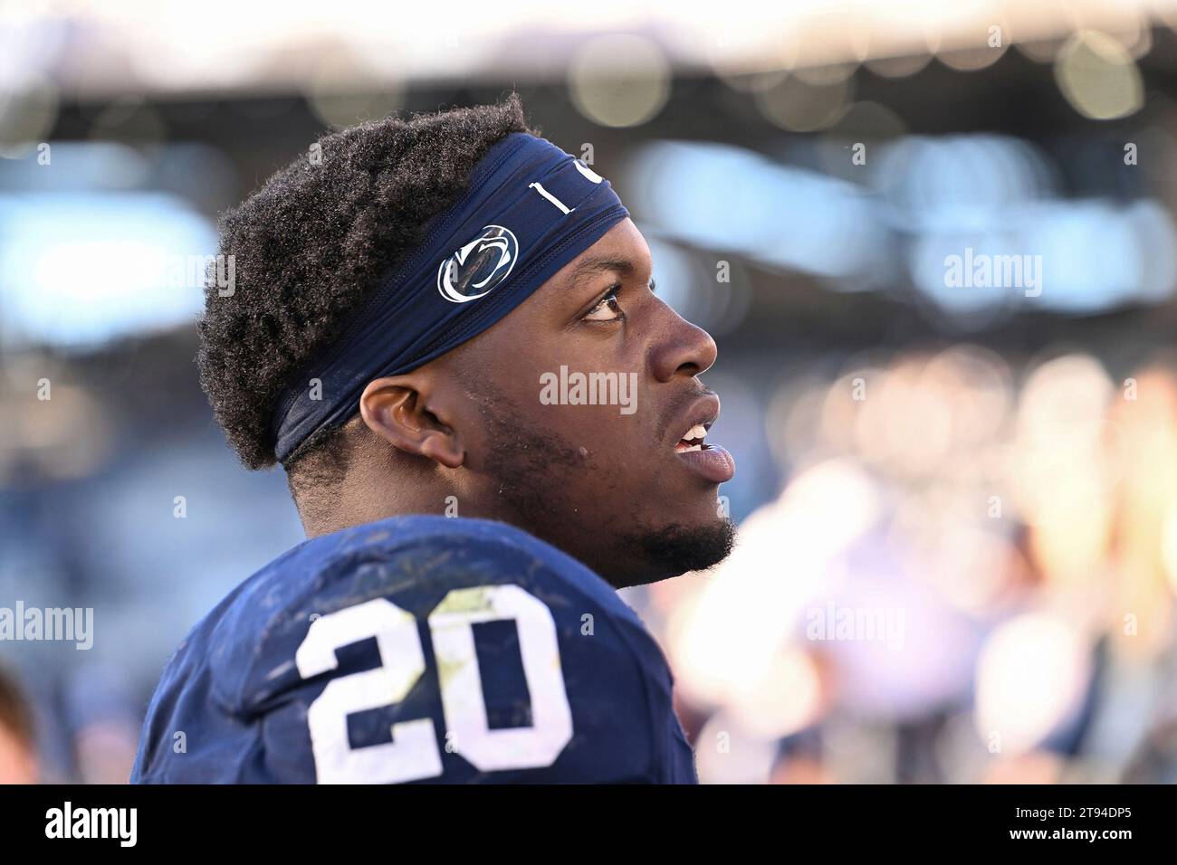 Penn State defensive end Adisa Isaac (20) celebrates a win against ...
