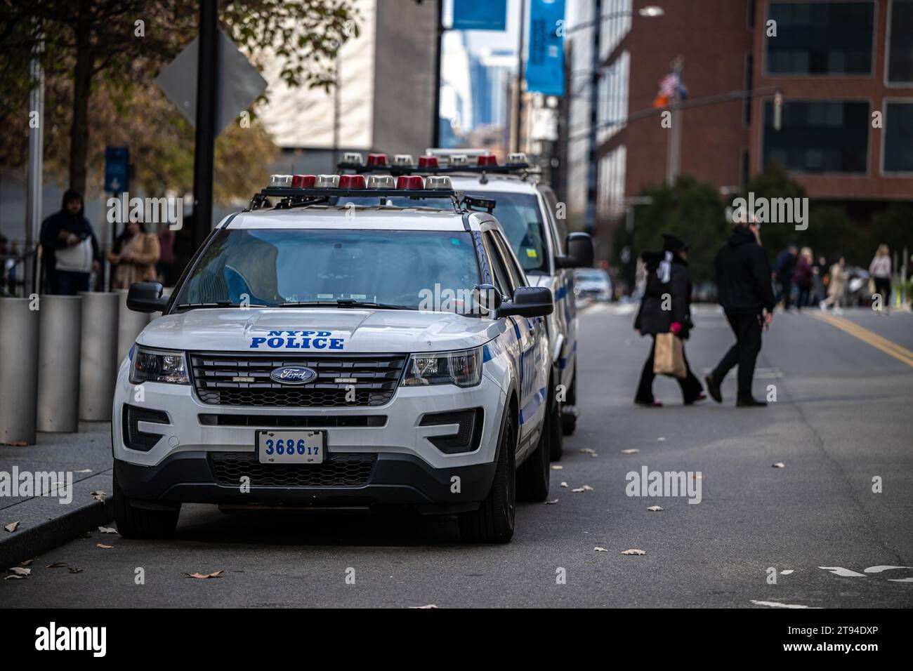 Police cars (NYPD) on the streets of New York City Stock Photo - Alamy
