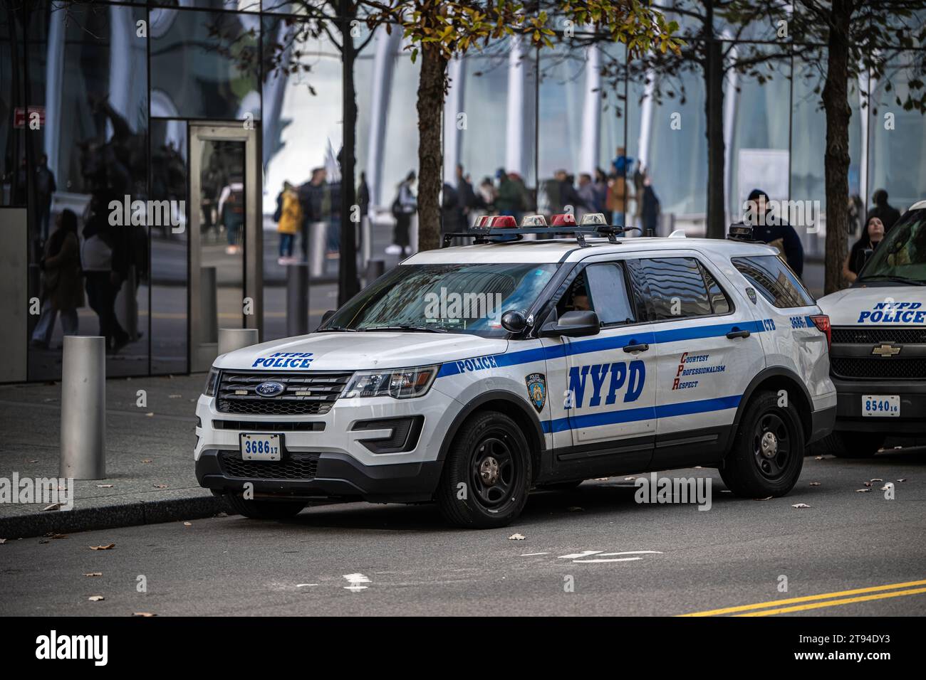Police cars (NYPD) on the streets of New York City Stock Photo - Alamy