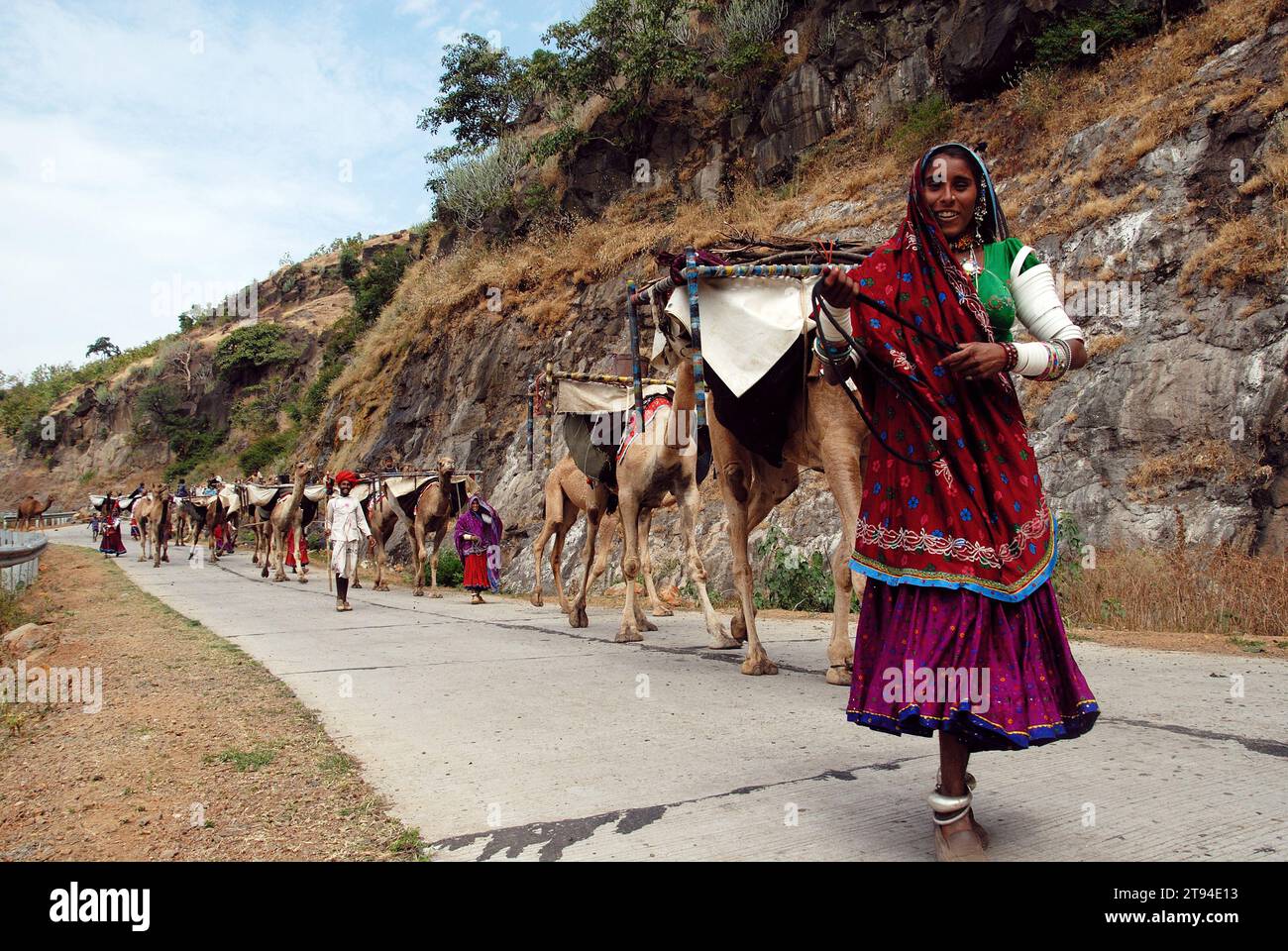 The Banjara women in their ancient mode of dress and jewellery is ...