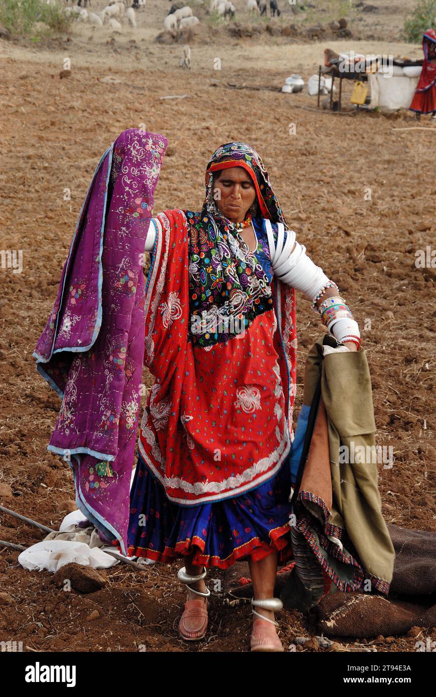 The Banjara women in their ancient mode of dress and jewellery is ...