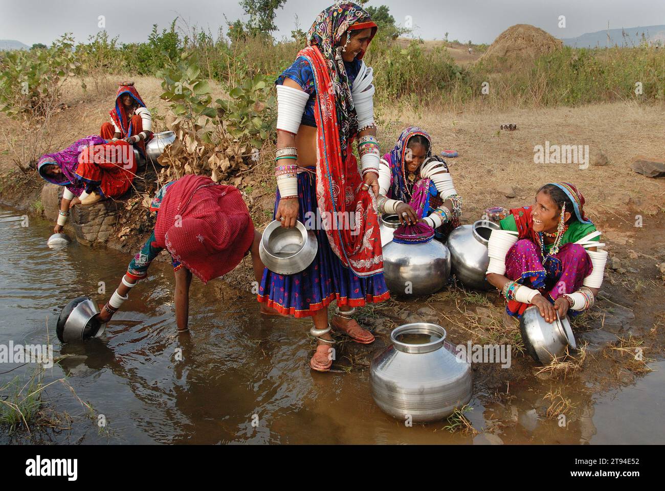 The Banjara women in their ancient mode of dress and jewellery is ...