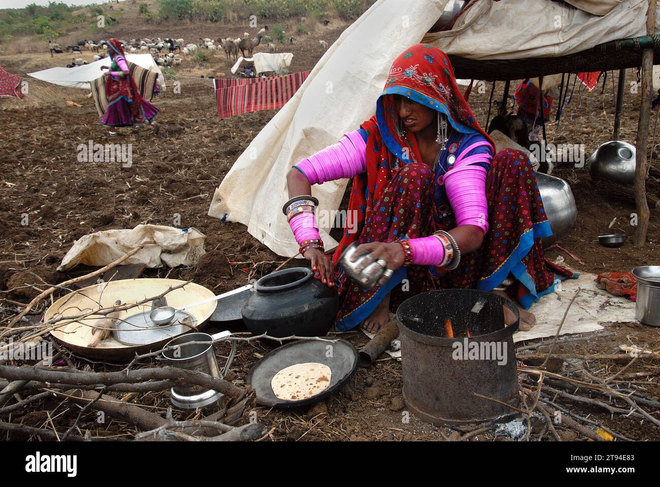 The Banjara women in their ancient mode of dress and jewellery is ...