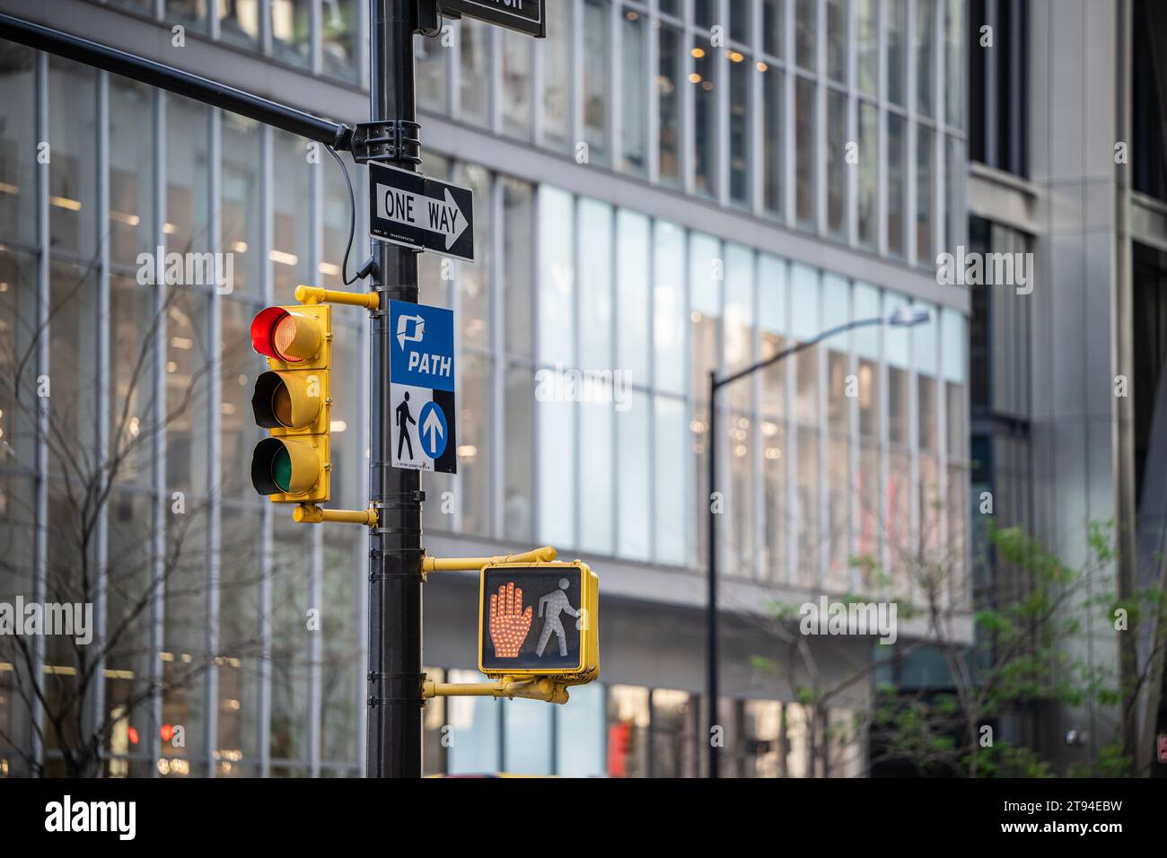 Broadway and one way traffic sign 2023 hi-res stock photography and ...