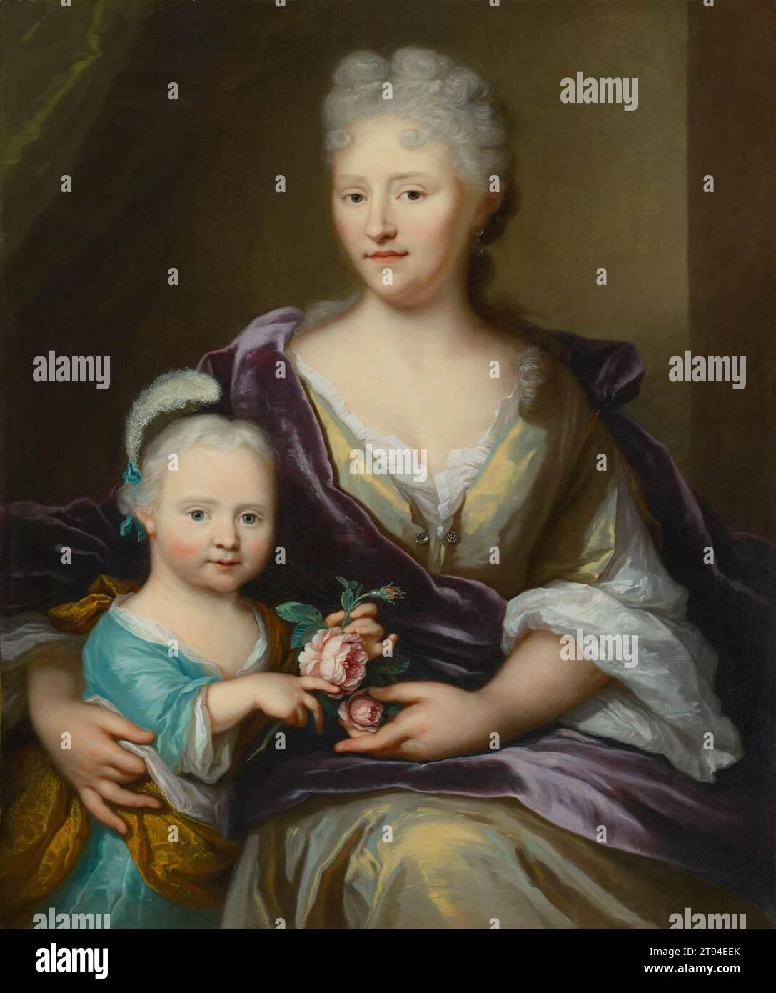 Portrait of Elisabeth Jacoba Bors van Waveren-Ortt and her Daughter ...