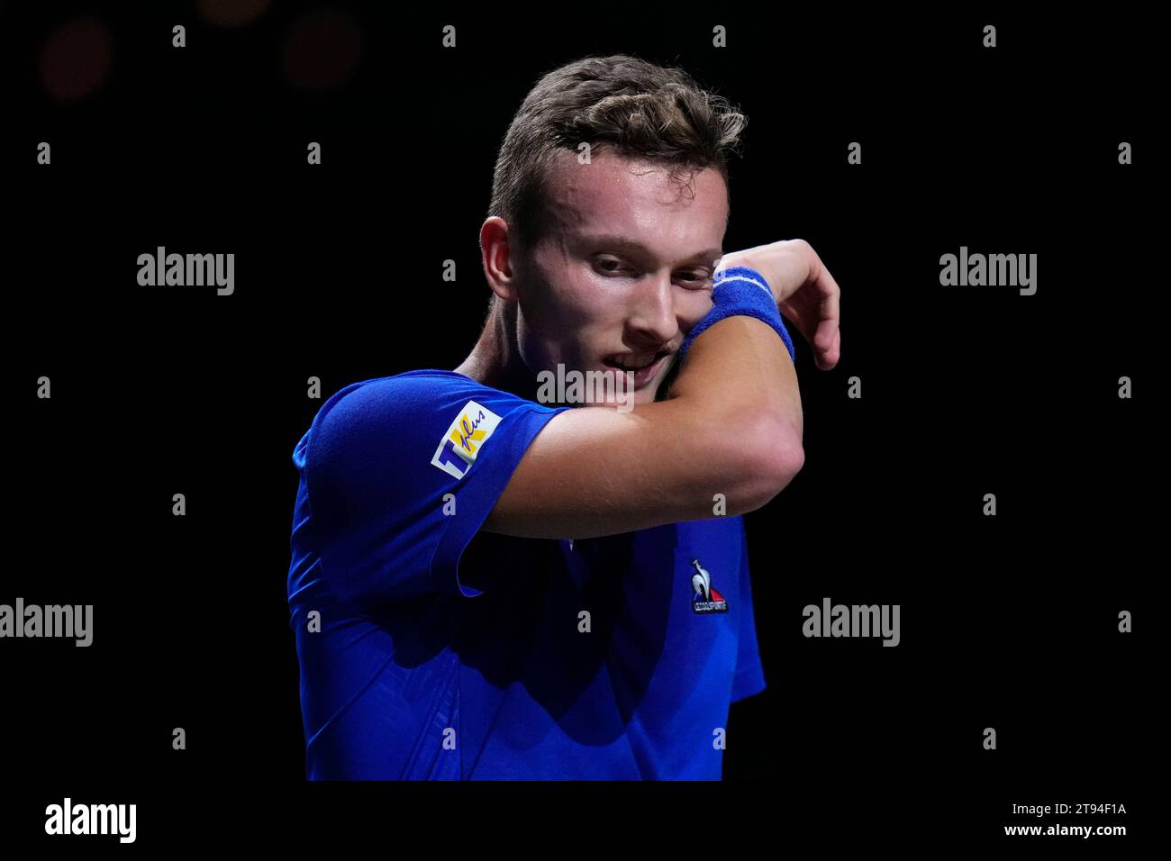 Jiri Lehecka of the Czech Republic reacts during a Davis Cup quarter ...