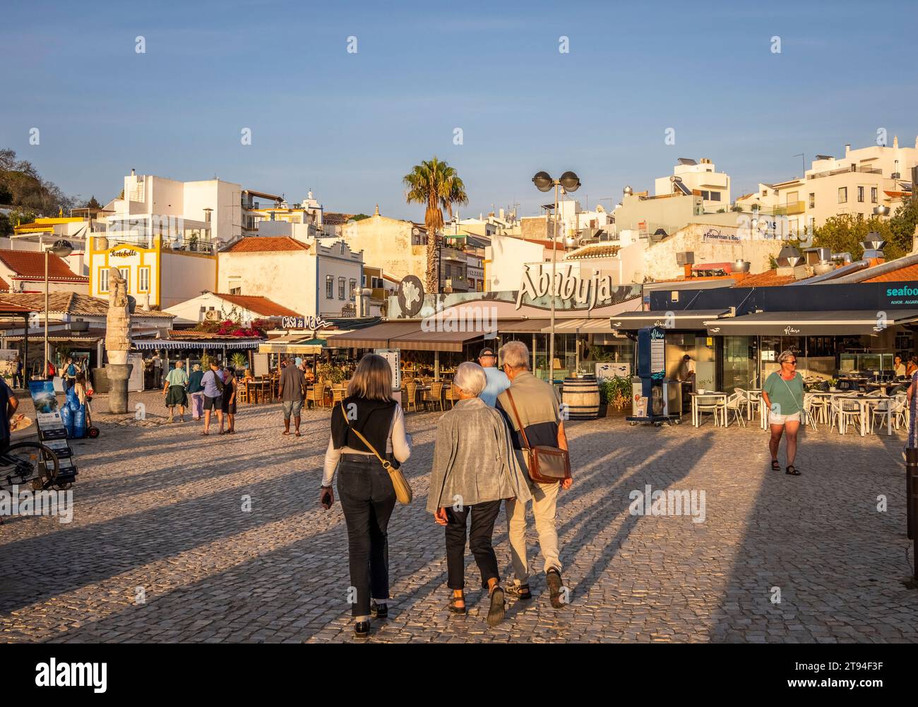 Restaurants on the waterfront in Alvor a village located in the west ...