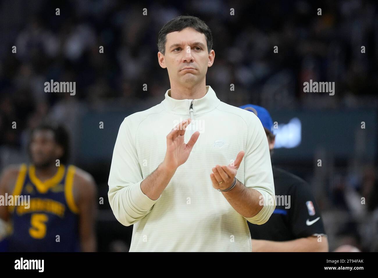 Oklahoma City Thunder head coach Mark Daigneault during an NBA ...