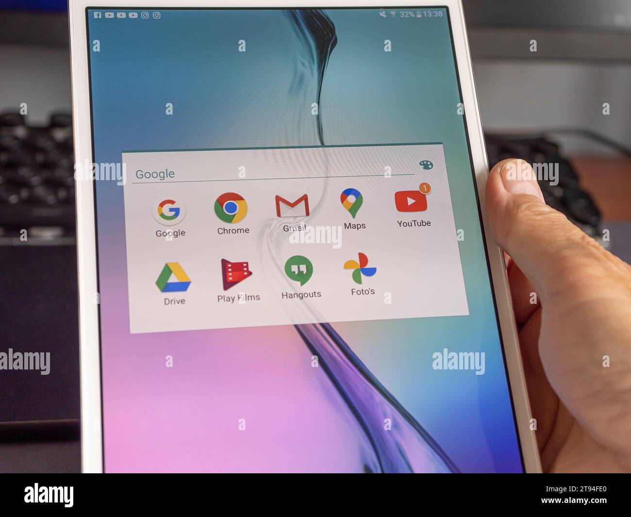 Nijkerk, Gelderland, Netherlands, September 9, 2023: Man hand holding a ...