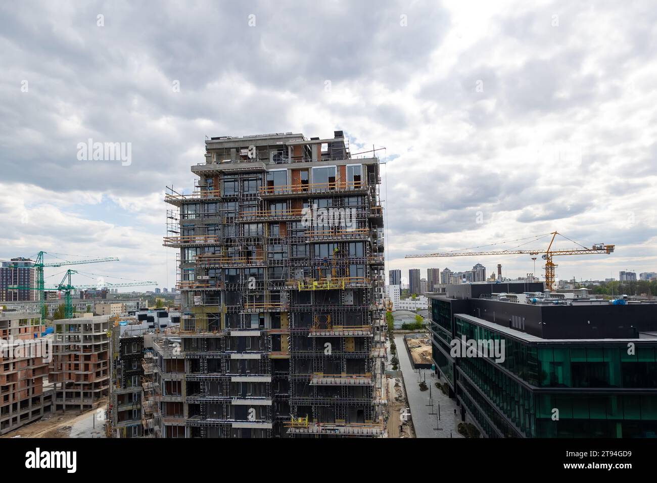 Wide angle view of Modern architecture background Stock Photo - Alamy