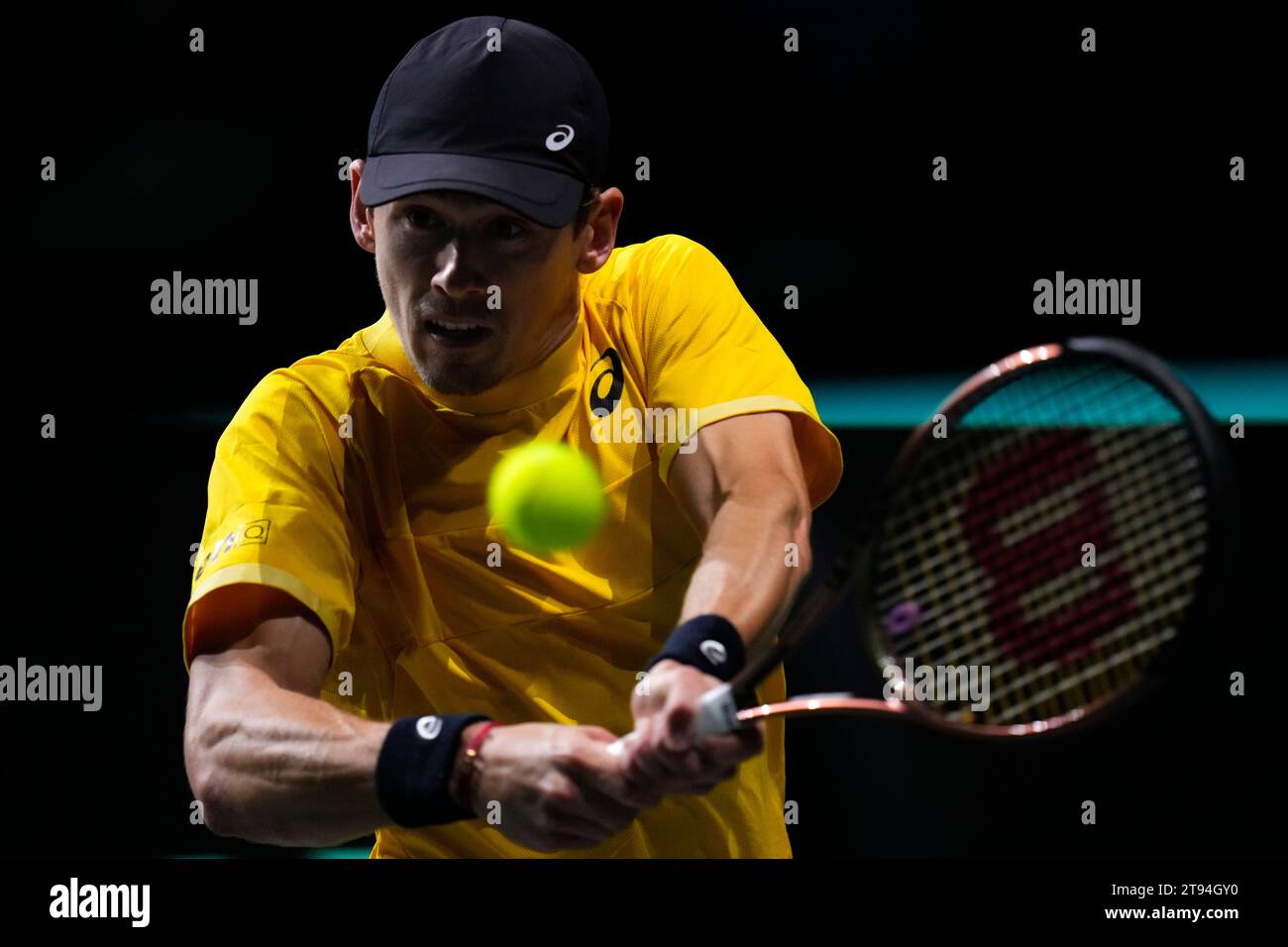 Australia's Alex De Minaur plays a shot against Jiri Lehecka of the ...