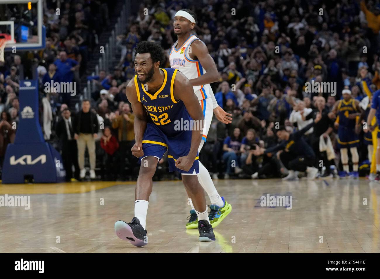 Golden State Warriors forward Andrew Wiggins during an NBA basketball ...